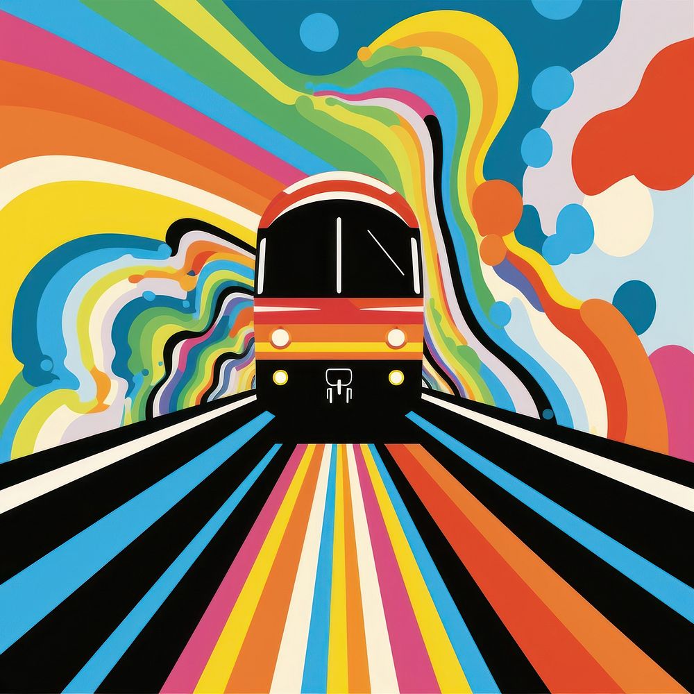 Train abstract graphics vehicle. | Free Photo Illustration - rawpixel