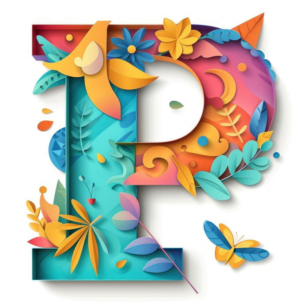 Letter P alphabet font art. | Premium Photo Illustration - rawpixel