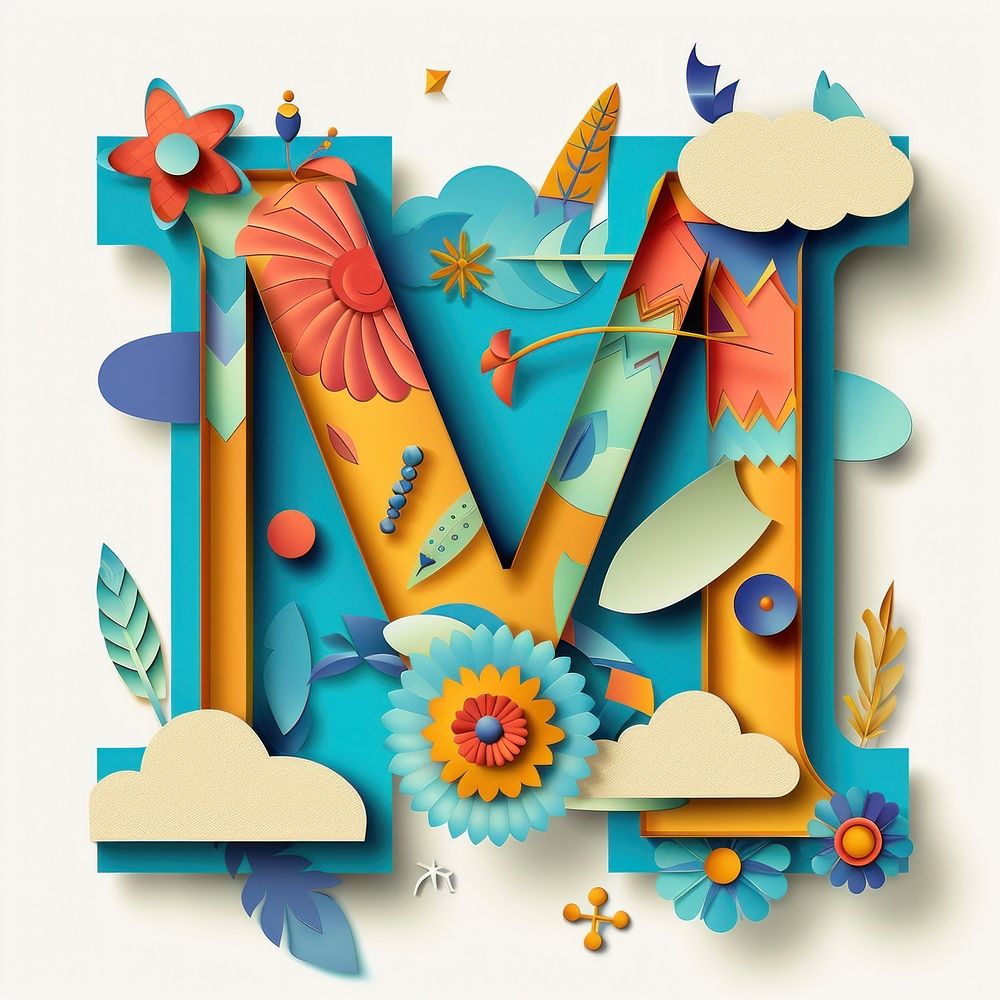 Letter M art font creativity. | Premium Photo Illustration - rawpixel