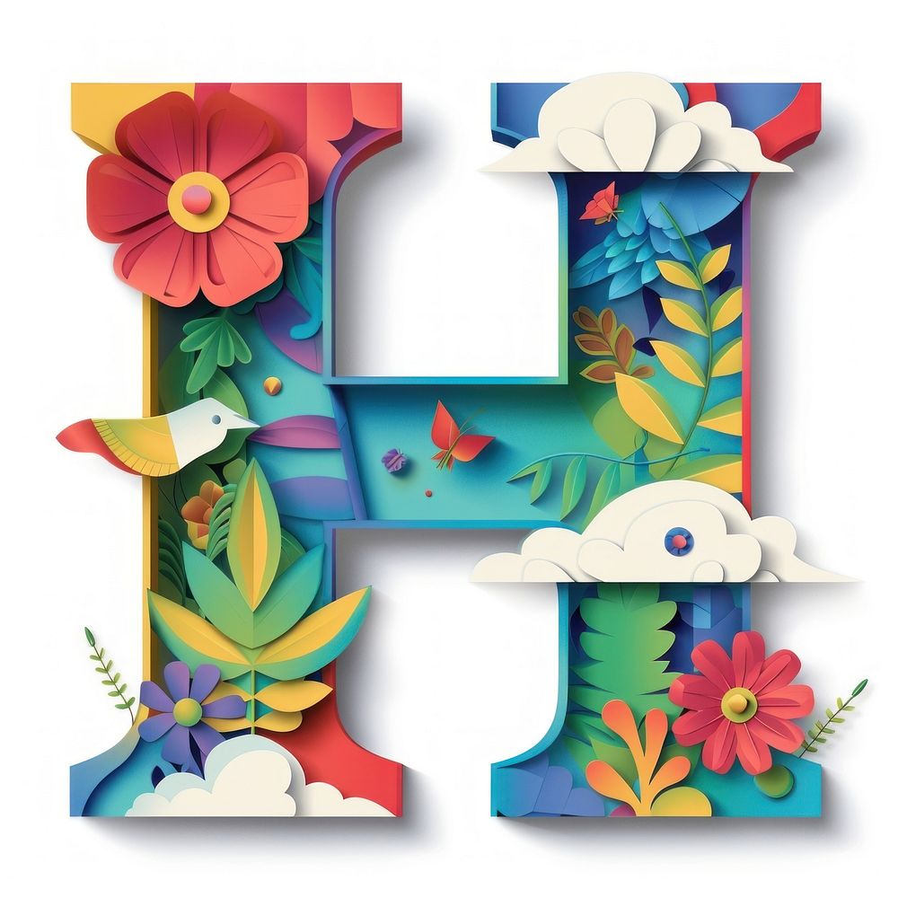 Letter H alphabet font art. | Free Photo Illustration - rawpixel