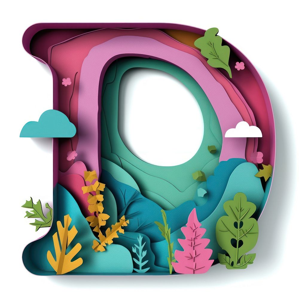 Letter D shape font art. | Free Photo Illustration - rawpixel