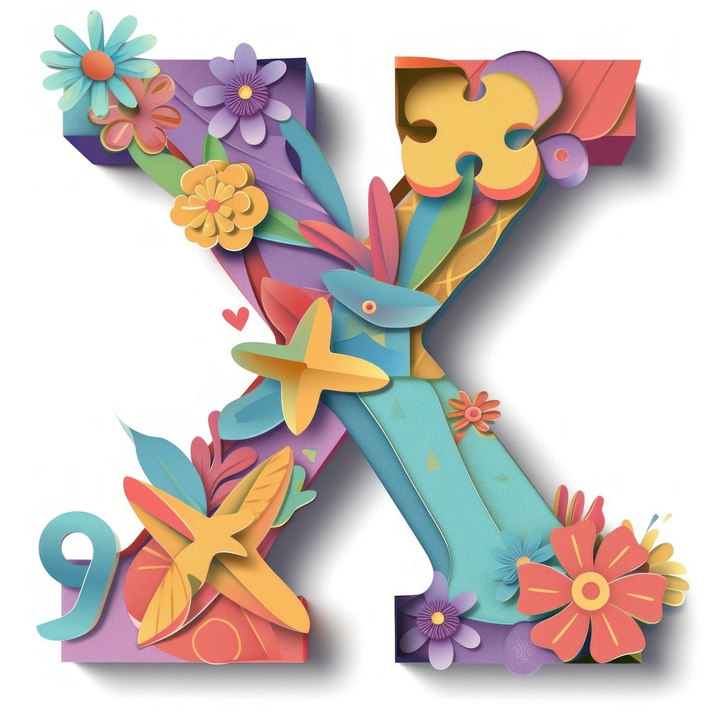 Letter X art alphabet font. | Premium Photo Illustration - rawpixel