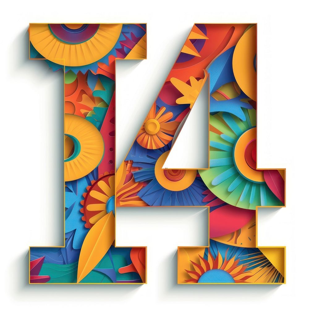 Number 4 alphabet font art. | Premium Photo Illustration - rawpixel