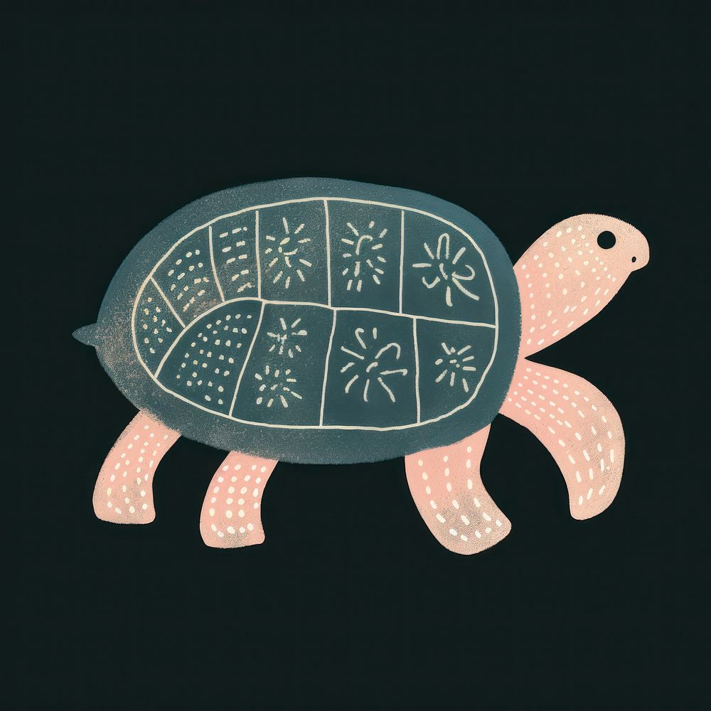 Chalk style turtle reptile animal | Free Photo Illustration - rawpixel