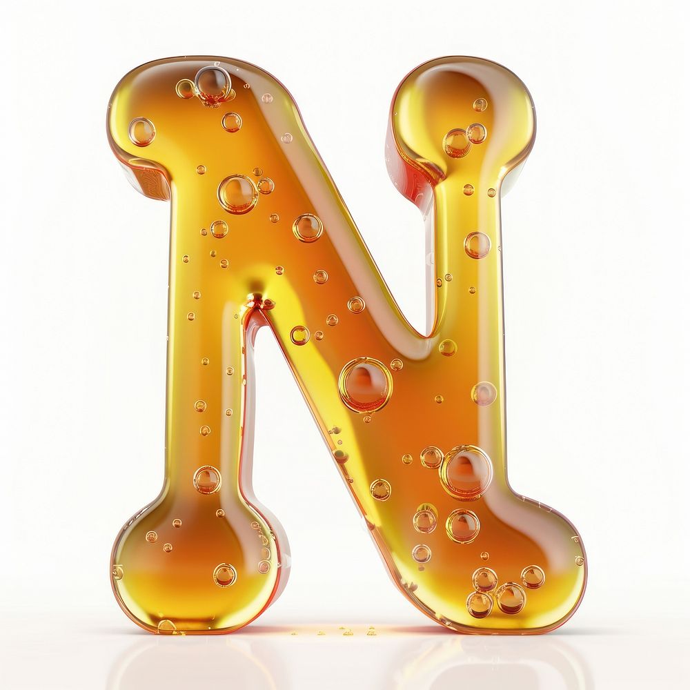 Letter N number yellow symbol. | Free Photo Illustration - rawpixel