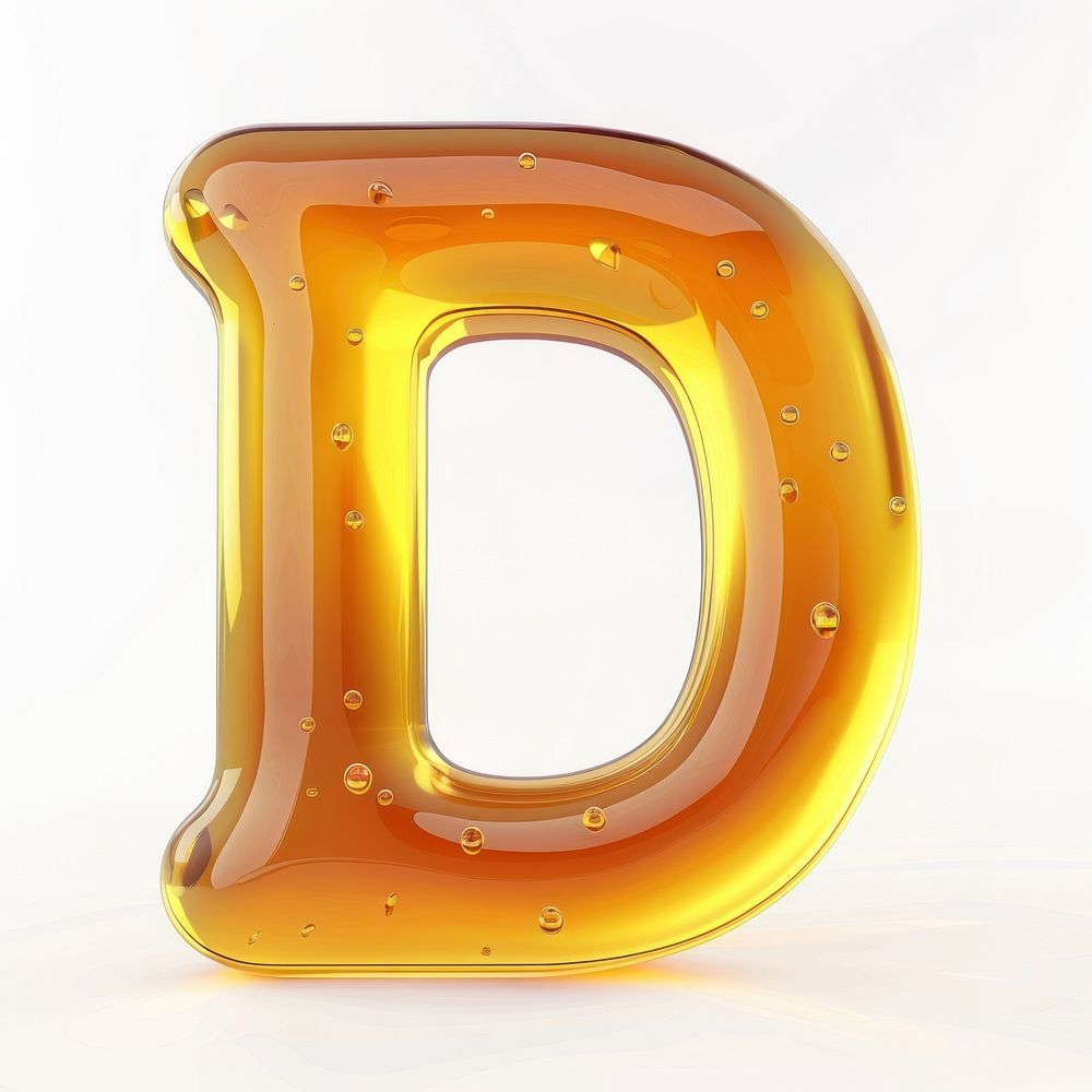 Letter D yellow number symbol. | Free Photo Illustration - rawpixel