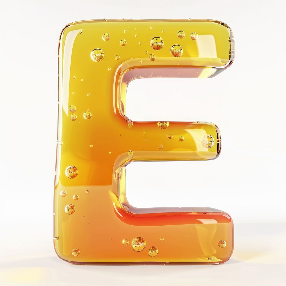 Letter E number yellow symbol. | Free Photo Illustration - rawpixel