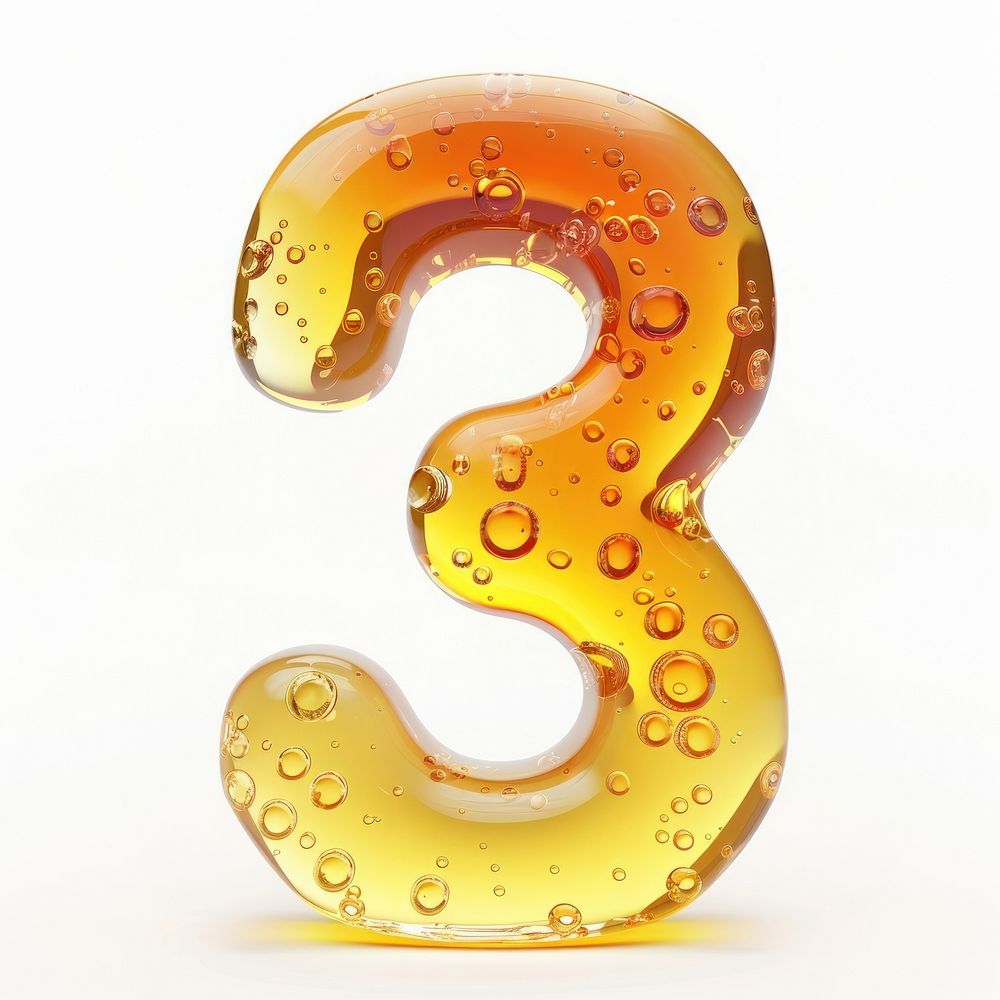 Number 3 yellow number symbol. | Free Photo Illustration - rawpixel