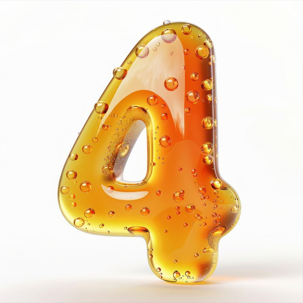 Number 4 yellow number symbol. | Free Photo Illustration - rawpixel