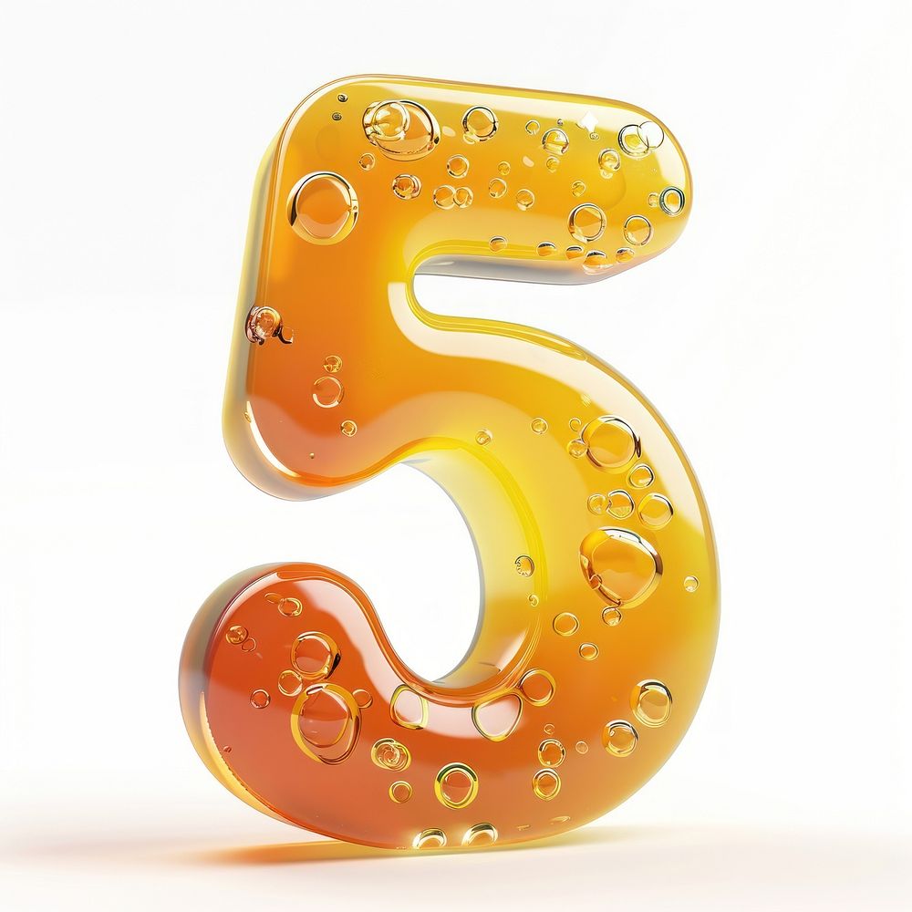 Number 5 number yellow symbol. | Free Photo Illustration - rawpixel