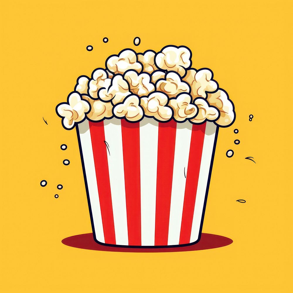 popcorn 80s comic style snack | Premium Photo Illustration - rawpixel