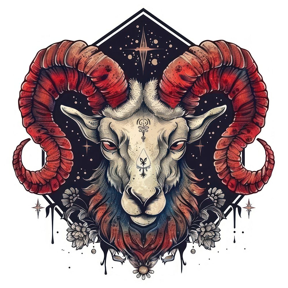 Illustration Aries drawing sketch tattoo. | Free Photo Illustration ...