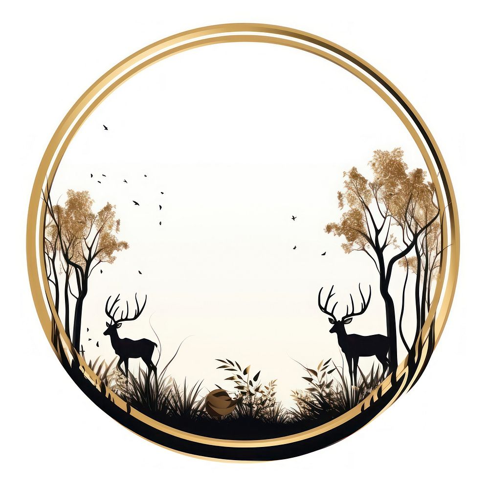 Forest animal wildlife circle. | Premium Photo Illustration - rawpixel