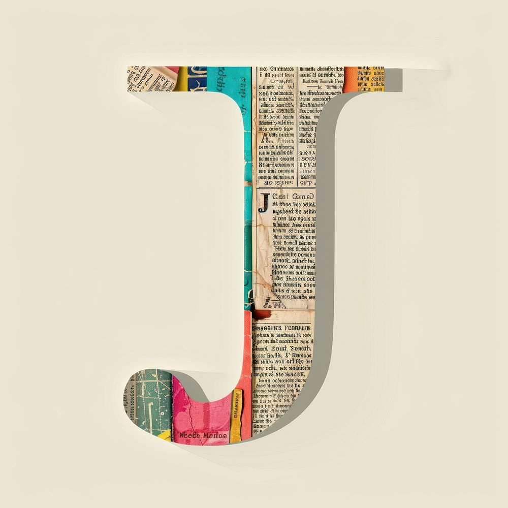 Magazine paper letter J collage | Free Photo - rawpixel