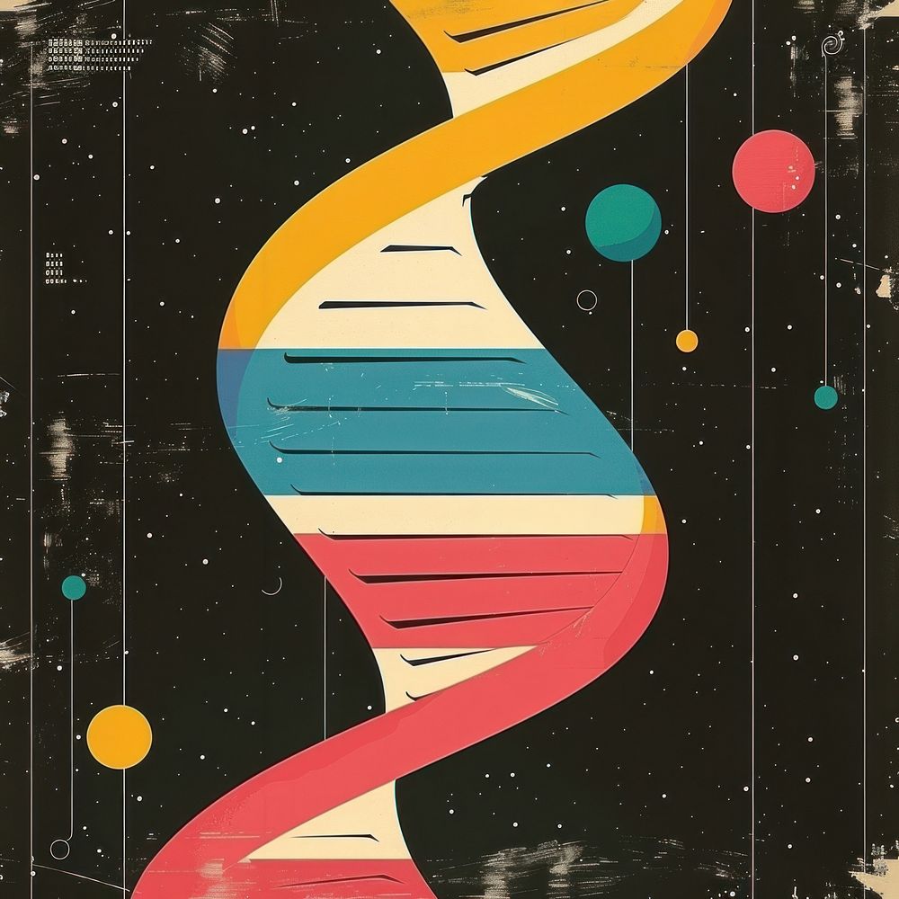 Vector illustrated dna art advertisement | Premium Photo Illustration ...