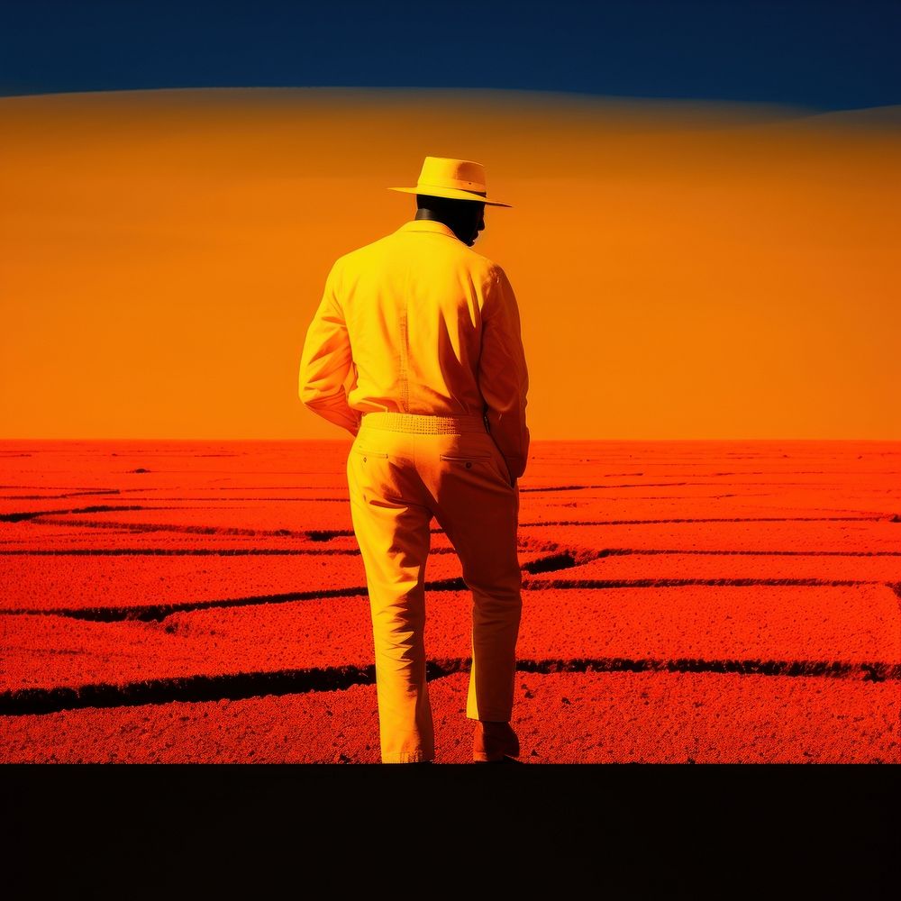 Photo man farming landscape standing | Premium Photo - rawpixel