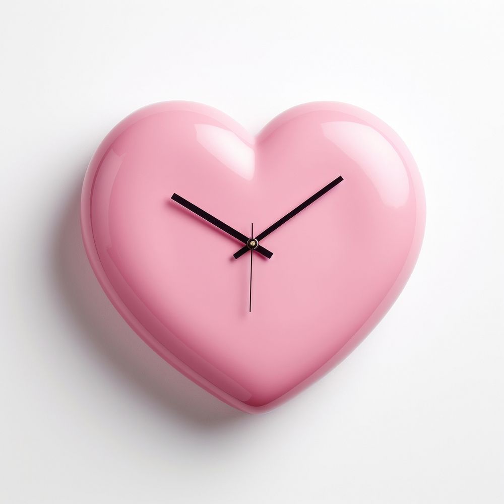 Pink clock heart shape number | Premium Photo - rawpixel