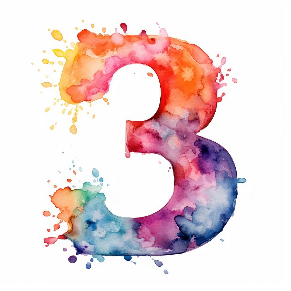 Number font white background creativity | Free Photo Illustration ...