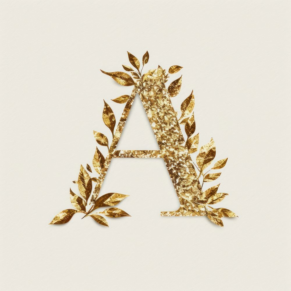 Gold font leaf calligraphy | Free Photo Illustration - rawpixel
