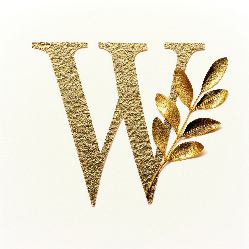 Gold text font leaf. | Premium Photo Illustration - rawpixel