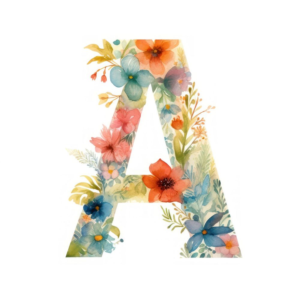 Floral letter flower art pattern. | Free Photo Illustration - rawpixel