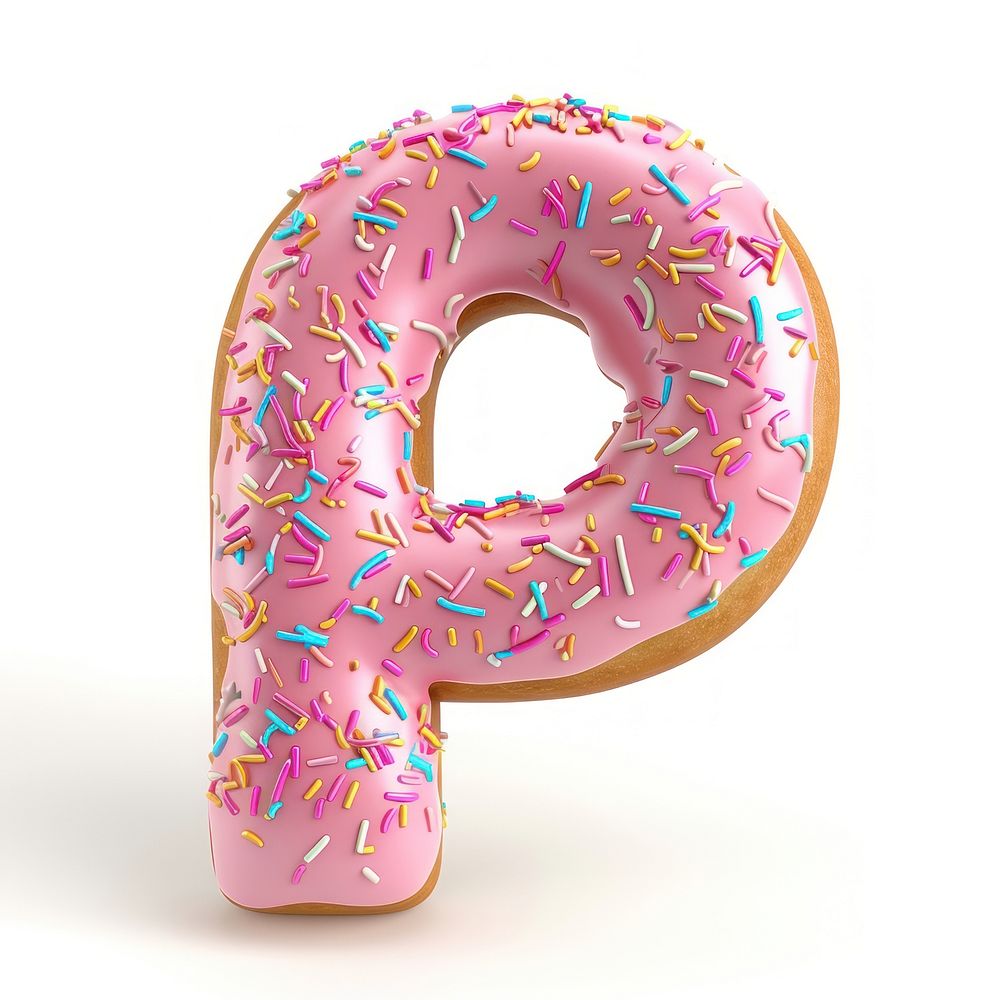 Donut Alphabet Shaped P donut | Free Photo Illustration - rawpixel