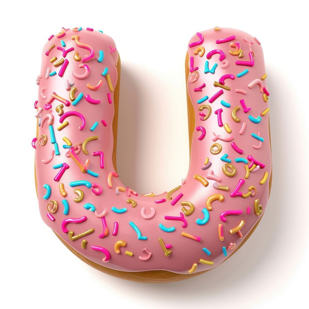 Donut Alphabet Shaped U donut | Free Photo Illustration - rawpixel