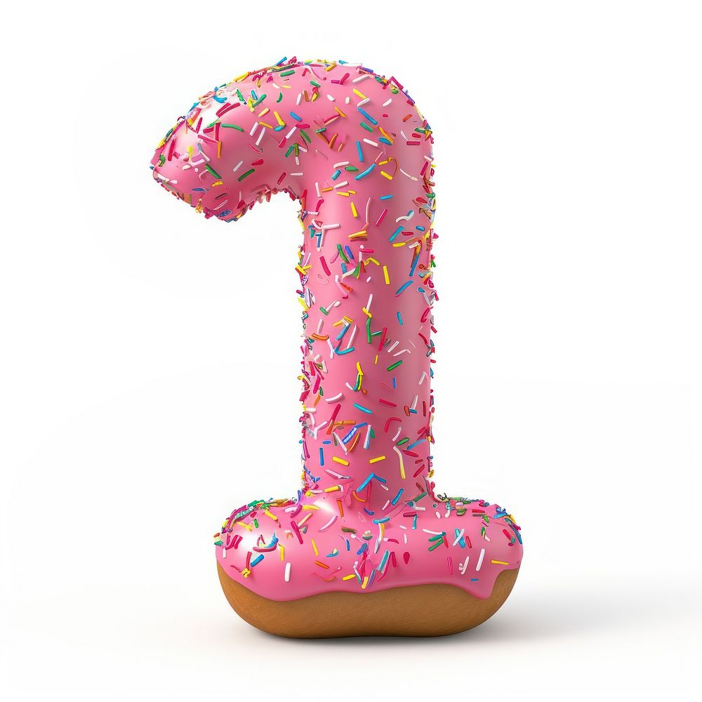 Donut Number Shaped 1 dessert | Free Photo Illustration - rawpixel