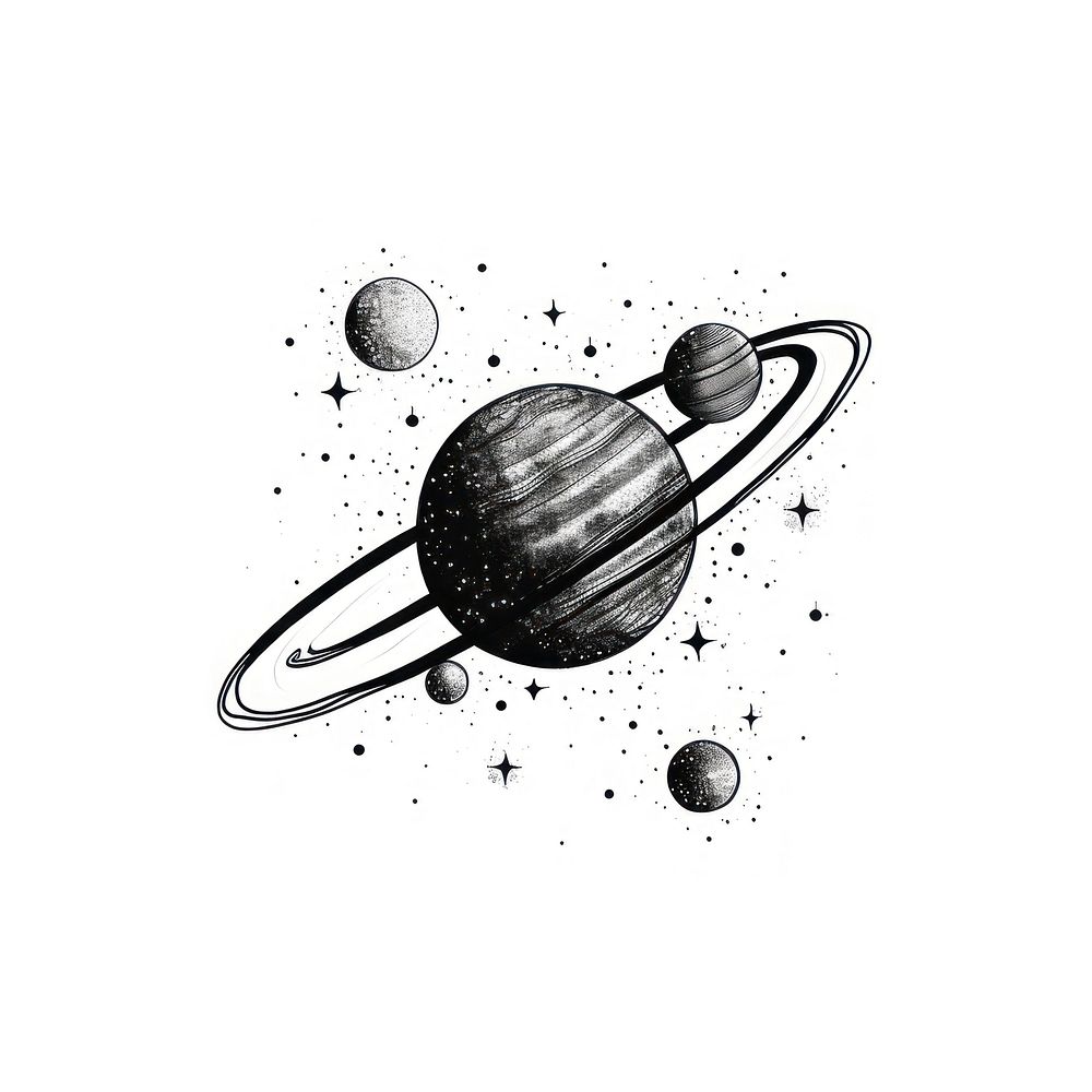 Celestial planet line art astronomy | Premium Photo Illustration - rawpixel