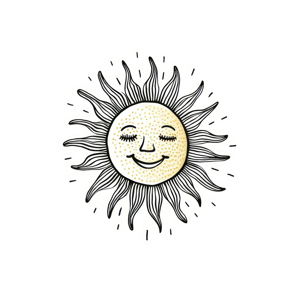 Smiling sun drawing sketch illustrated. | Premium Photo Illustration ...