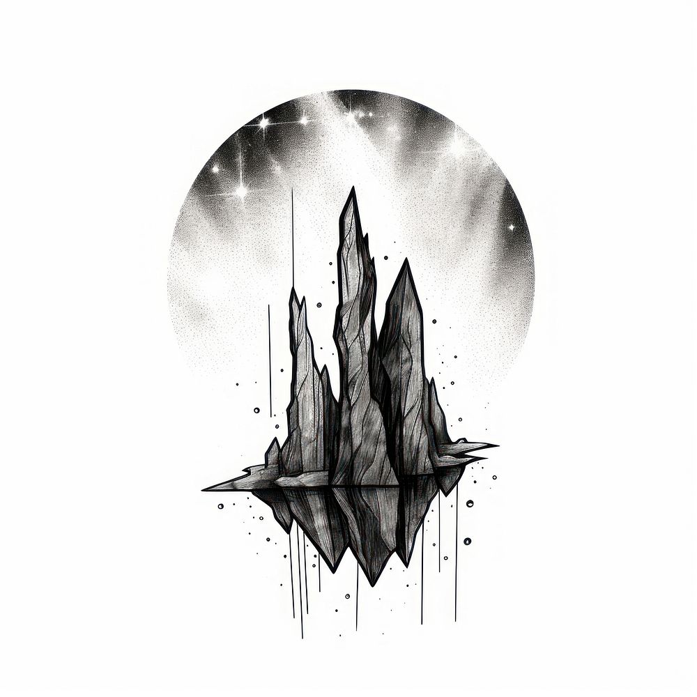 Quartz drawing sketch white background. | Free Photo Illustration ...