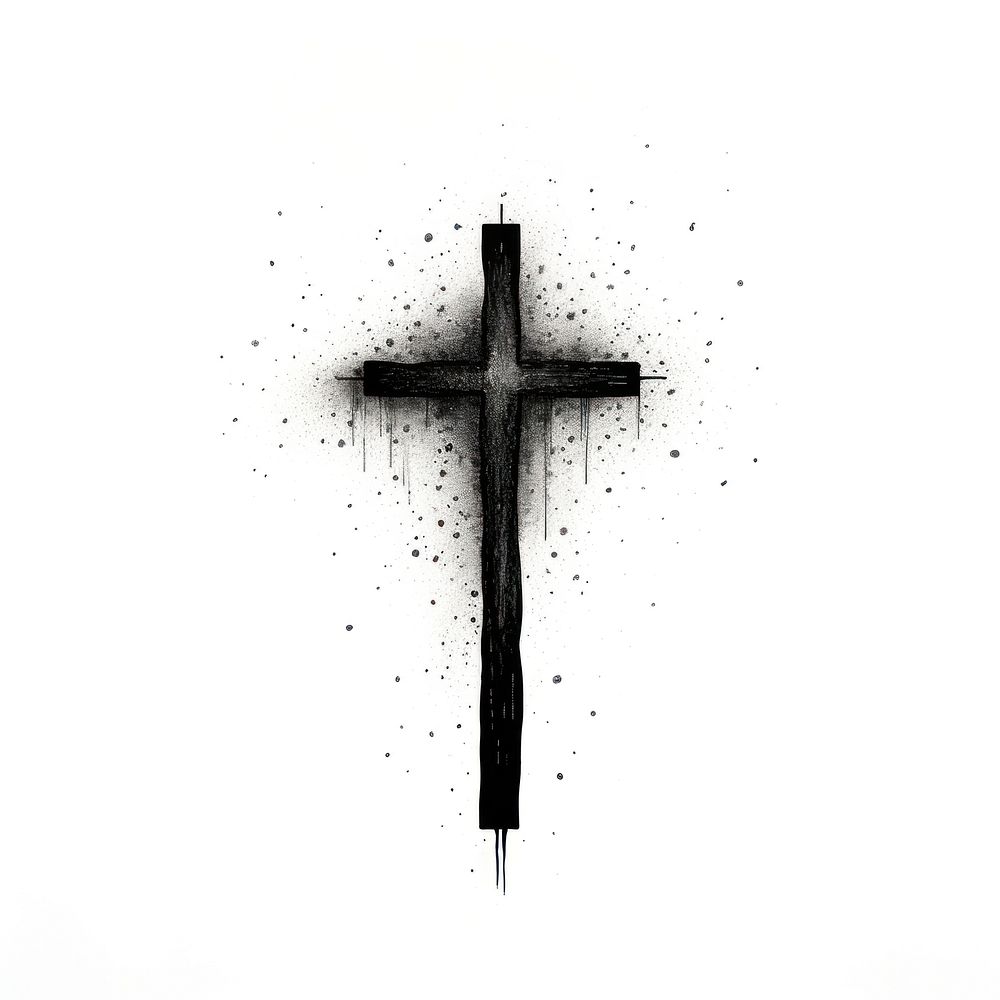 Cross crucifix drawing symbol. | Premium Photo Illustration - rawpixel