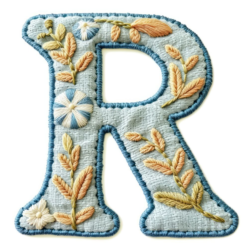 Alphabet R embroidery pattern text | Free Photo - rawpixel
