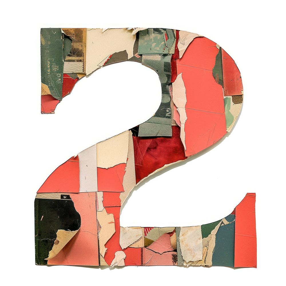 Number 2 paper collage symbol | Premium Photo Illustration - rawpixel