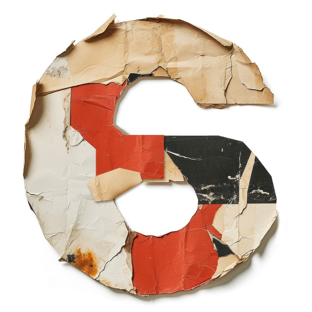 Number 6 paper craft collage | Free Photo Illustration - rawpixel