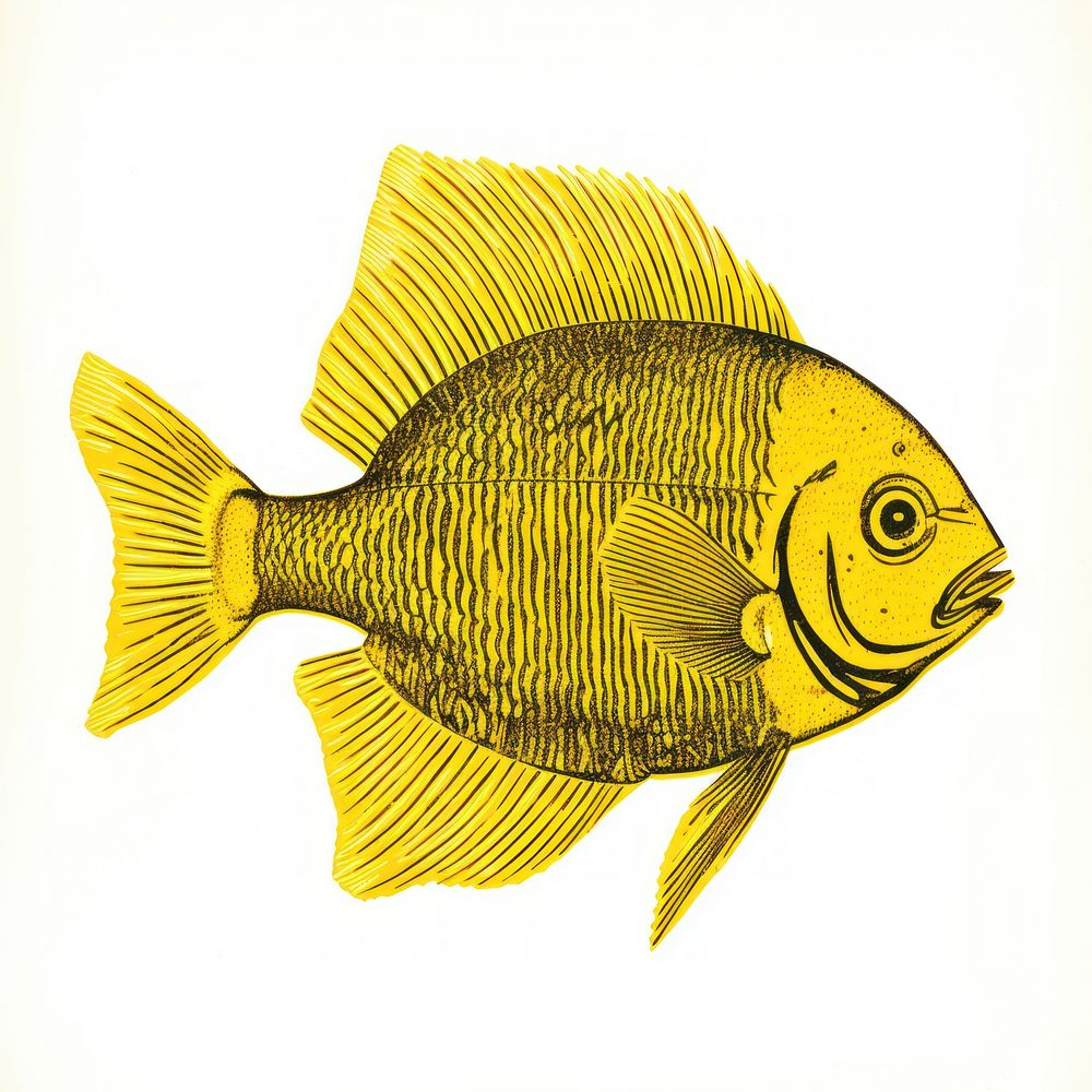 Fish animal yellow angelfish. | Premium Photo Illustration - rawpixel