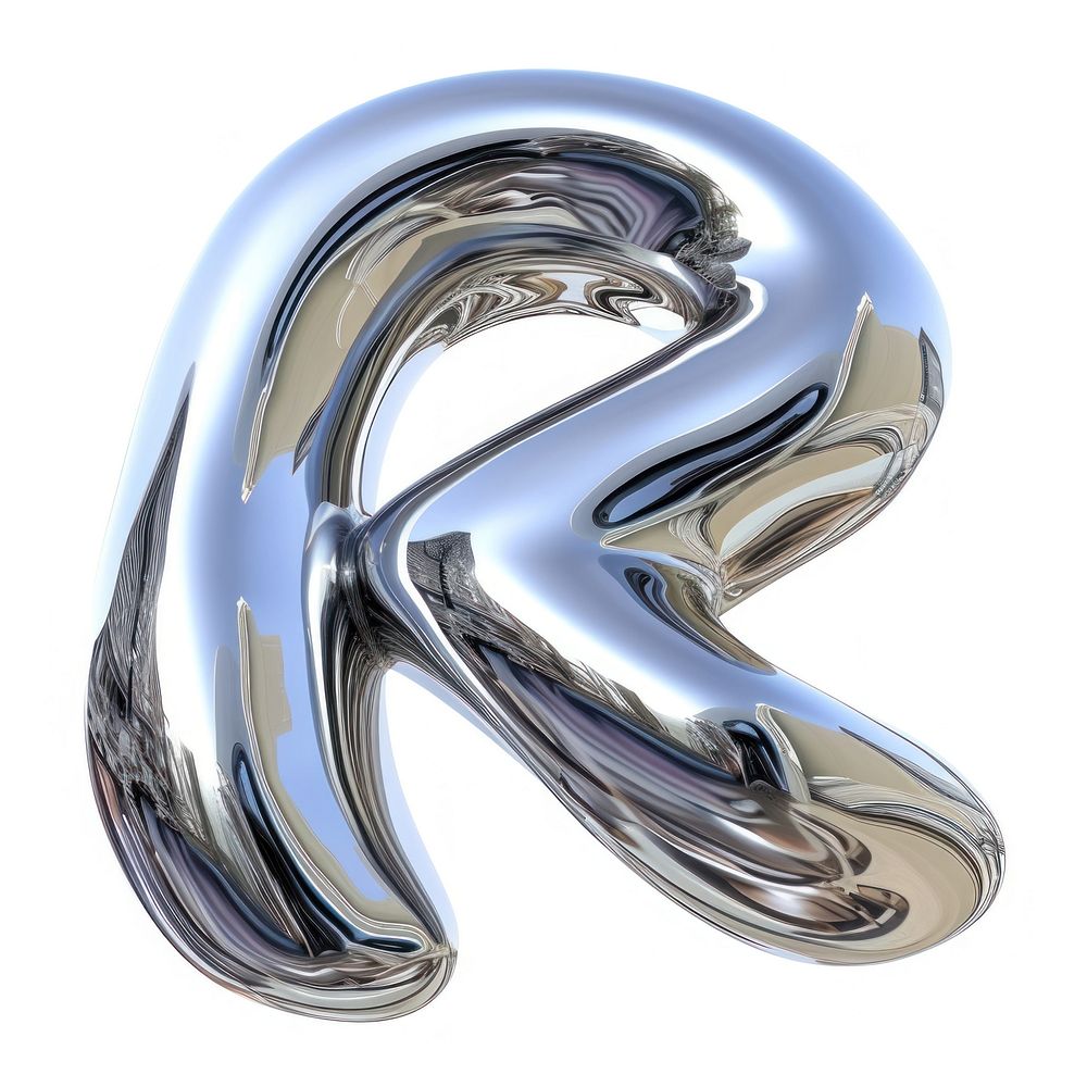 Alphabet R letter silver curve | Premium Photo Illustration - rawpixel