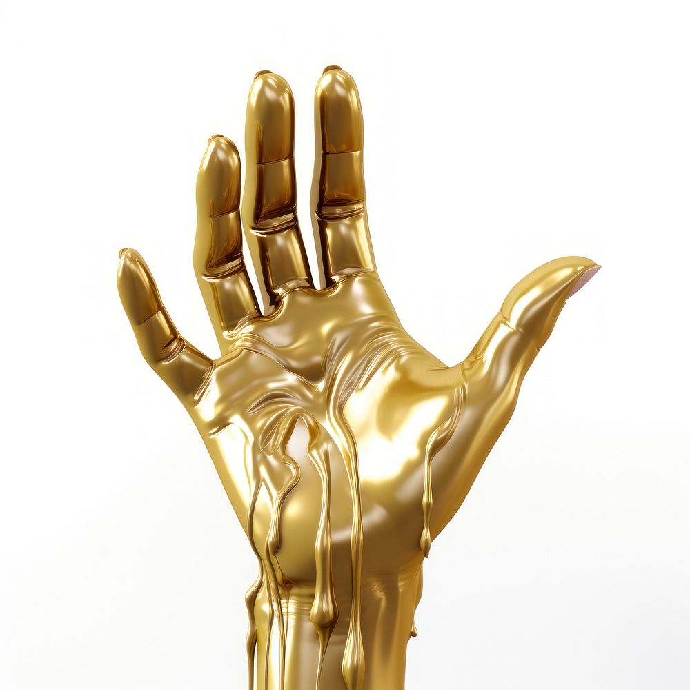 Dripping hand gold bronze metal. | Free Photo Illustration - rawpixel