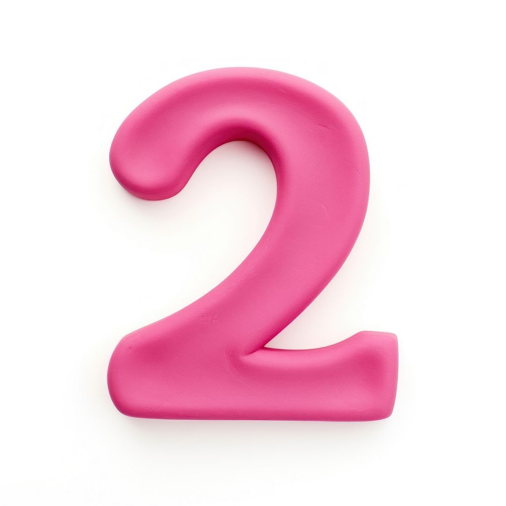 Plasticine number 2 pink text | Free Photo - rawpixel
