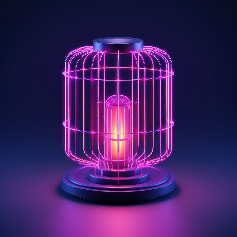 Neon lantern wireframe light lighting | Free Photo Illustration - rawpixel
