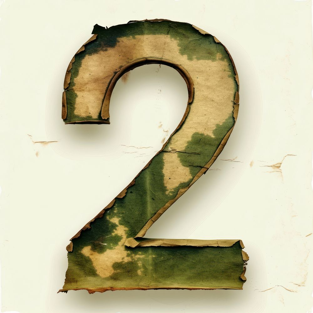 Vintage Alphabet 2 number green | Premium Photo Illustration - rawpixel