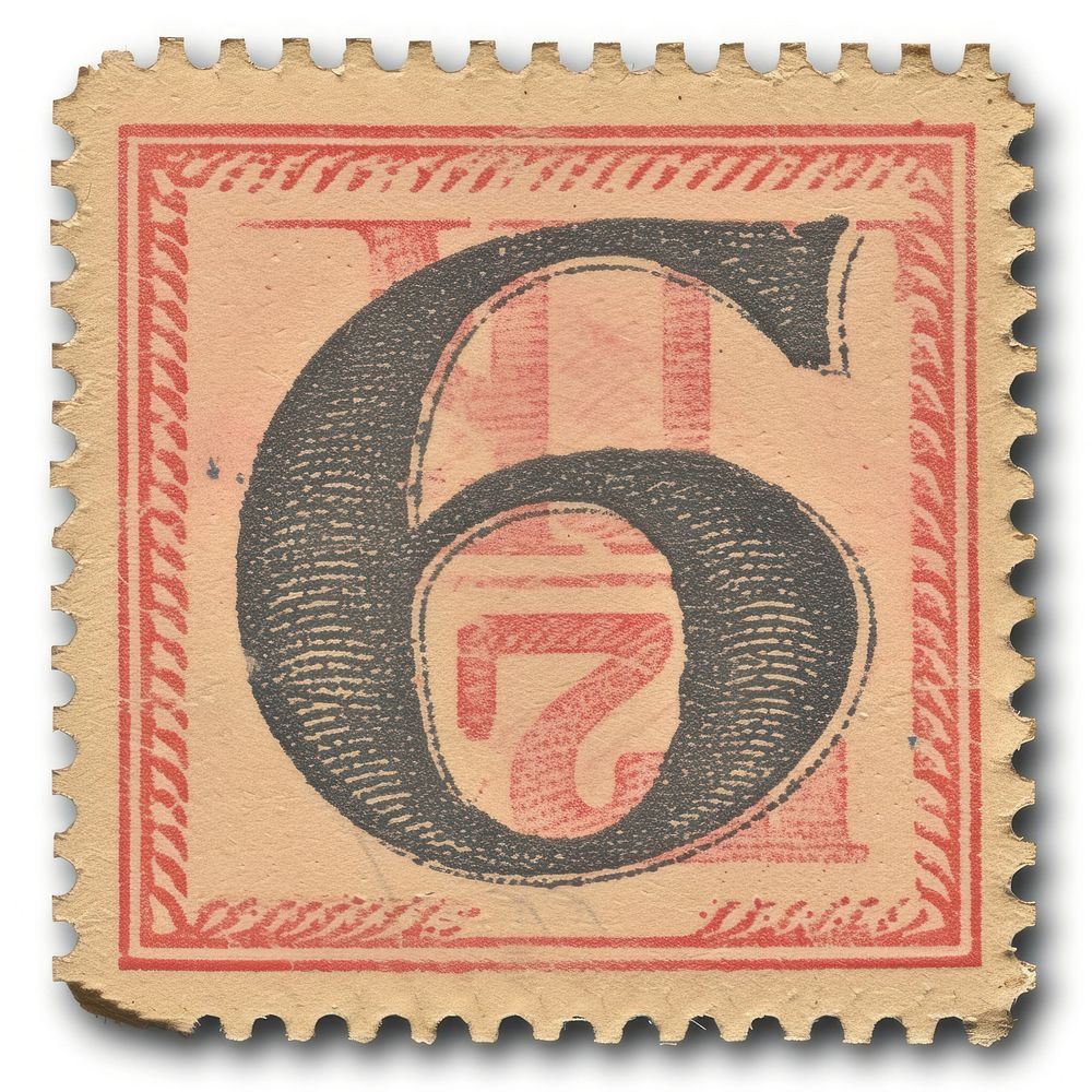 Vintage Number 6 postage stamp | Free Photo Illustration - rawpixel
