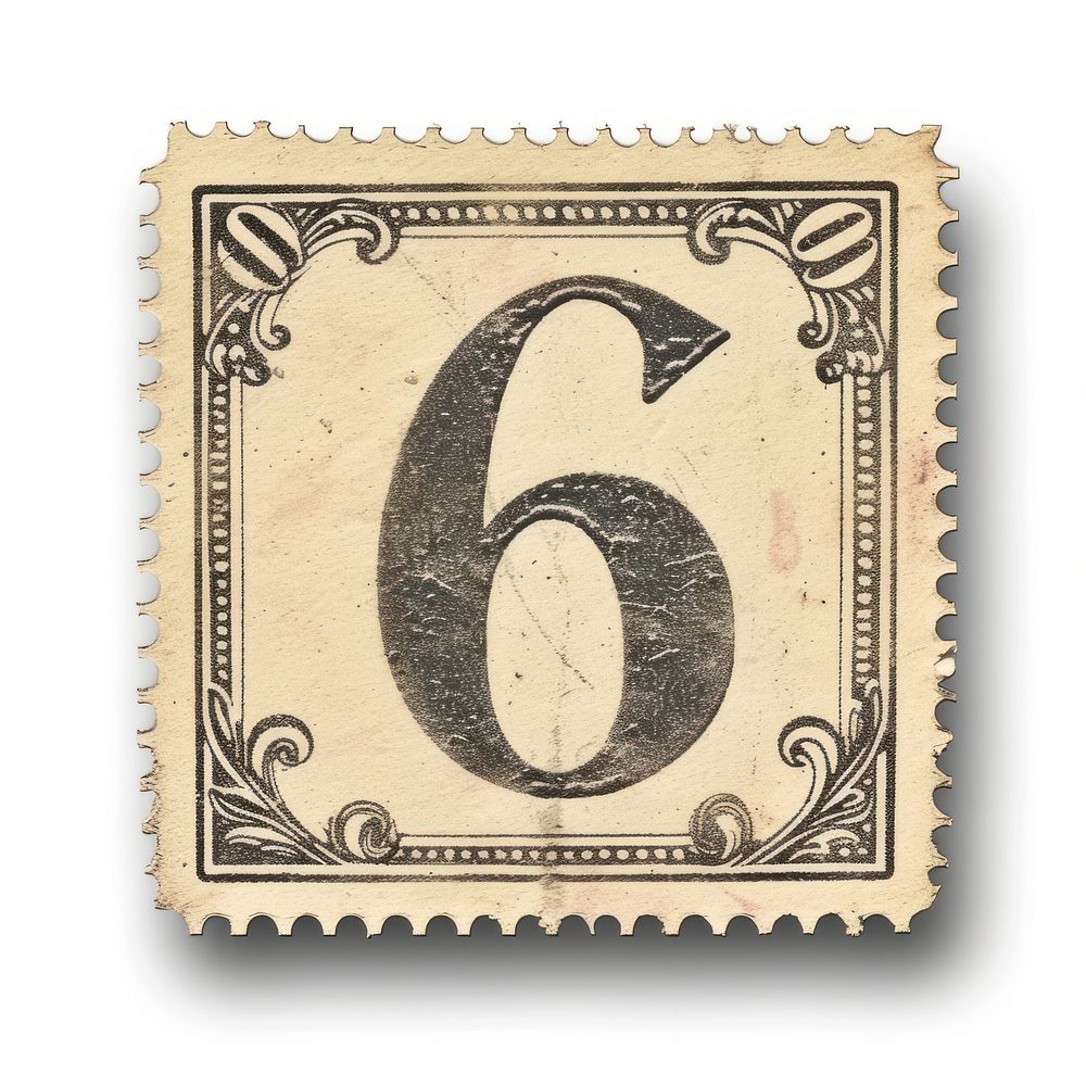 Vintage Number 6 postage stamp. | Premium Photo Illustration - rawpixel