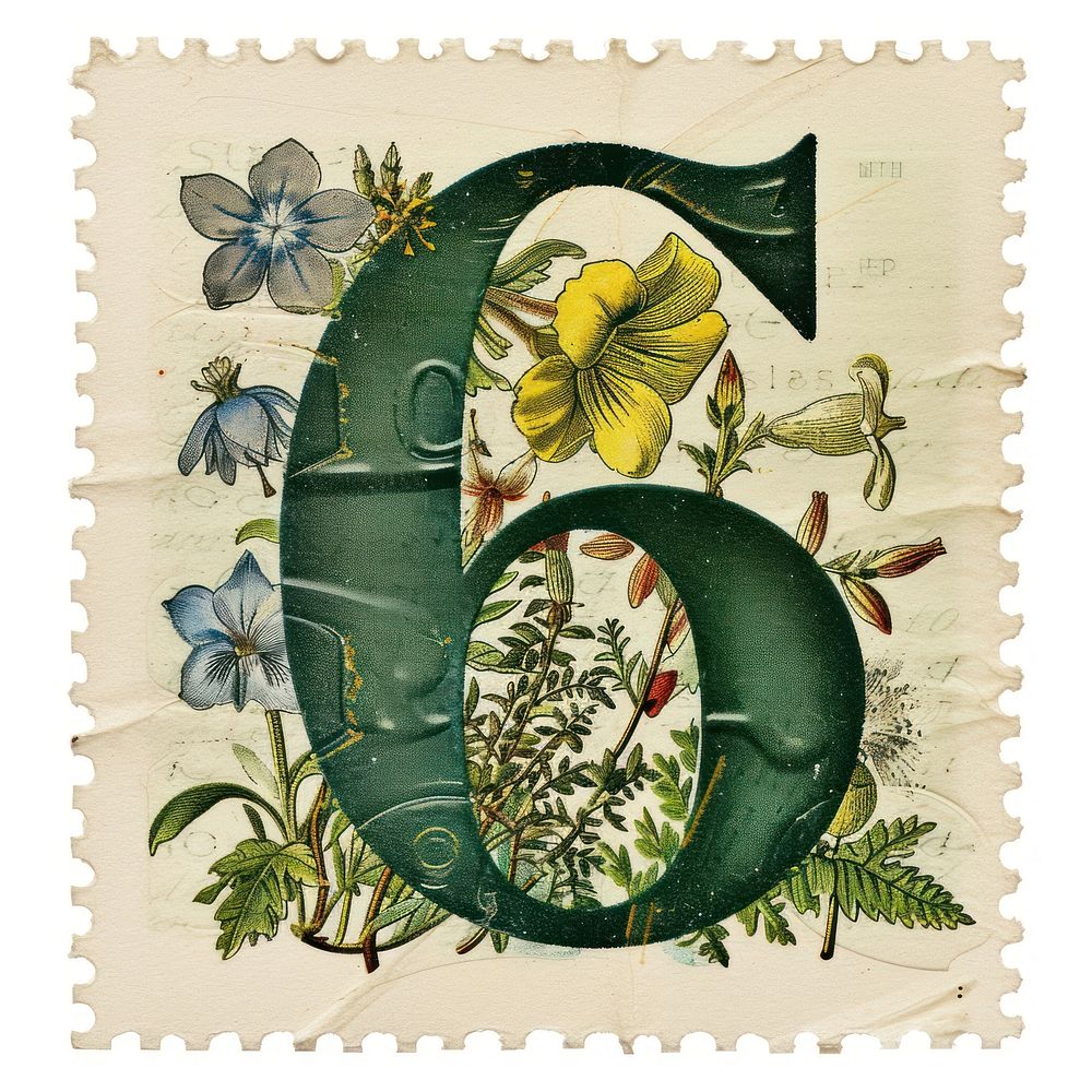 Vintage Number 6 postage stamp. | Free Photo Illustration - rawpixel