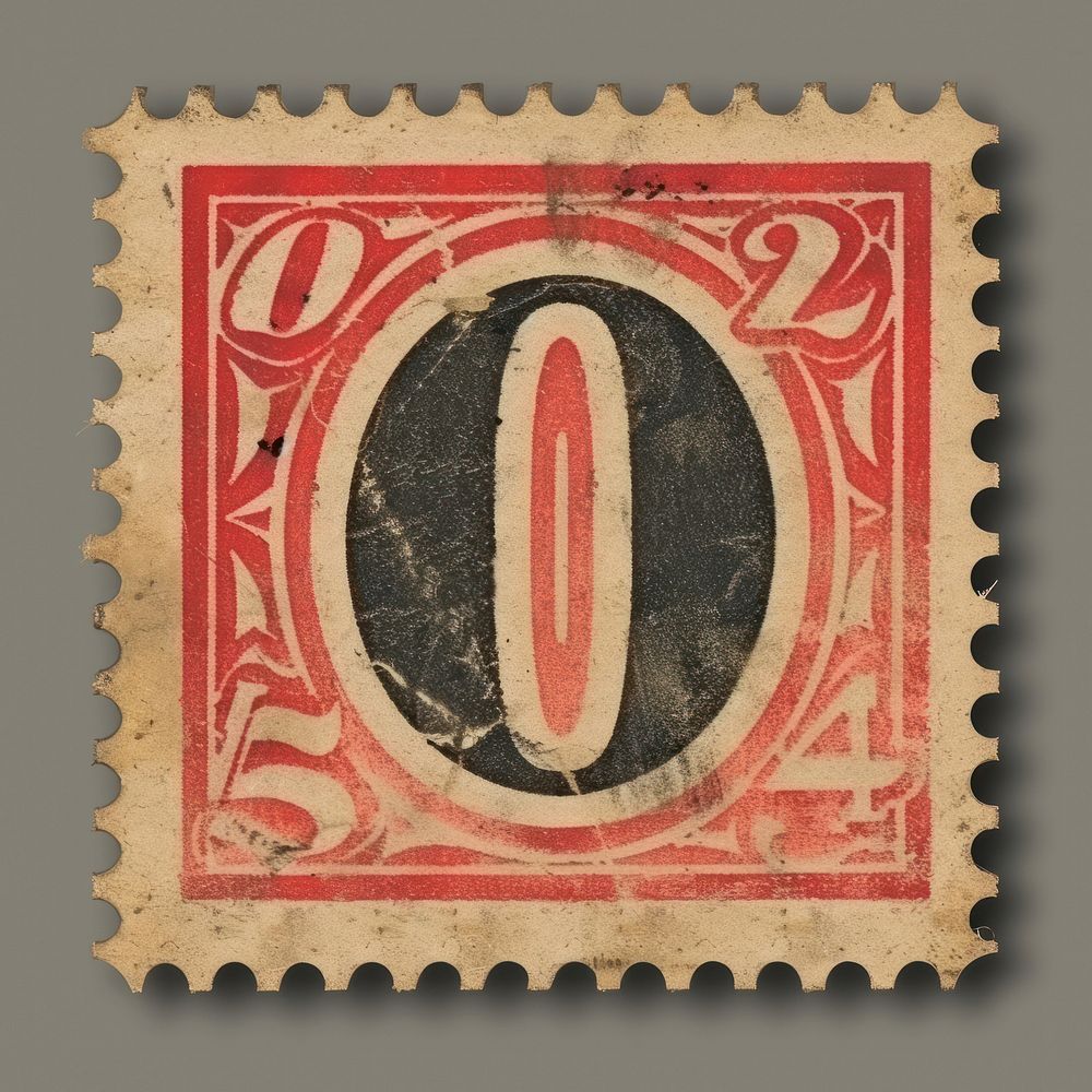 Vintage Number 0 postage stamp. | Premium Photo Illustration - rawpixel