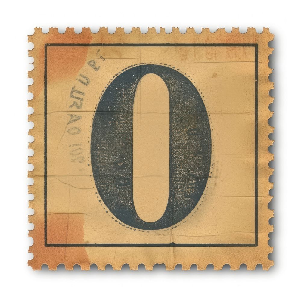 Vintage Number 0 postage stamp. | Free Photo Illustration - rawpixel