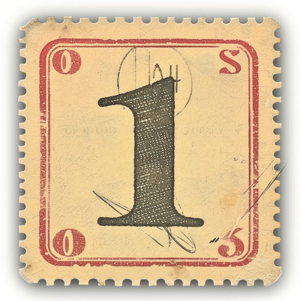 Vintage Number 1 postage stamp | Free Photo Illustration - rawpixel