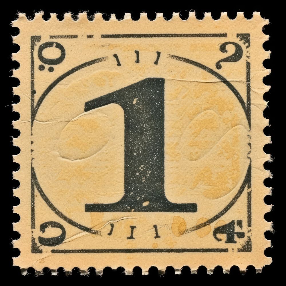 Vintage Number 1 postage stamp. | Free Photo Illustration - rawpixel