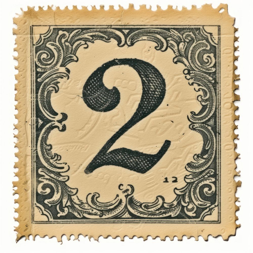 Vintage Number 2 postage stamp. | Premium Photo Illustration - rawpixel