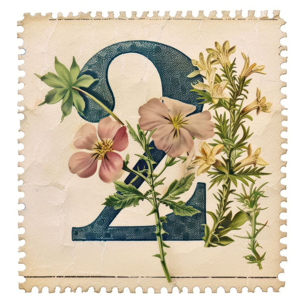 Vintage Number 2 postage stamp | Free Photo Illustration - rawpixel